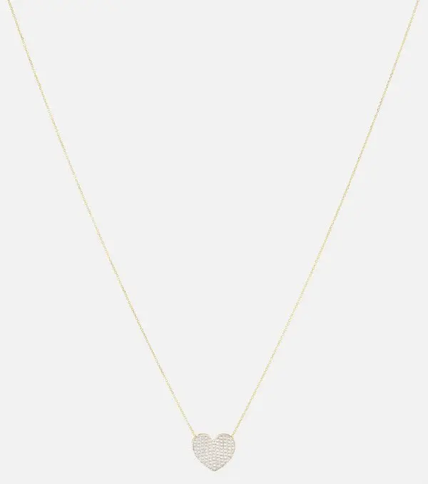 STONE AND STRAND 10kt Yellow Diamond Heart Necklace - Gold