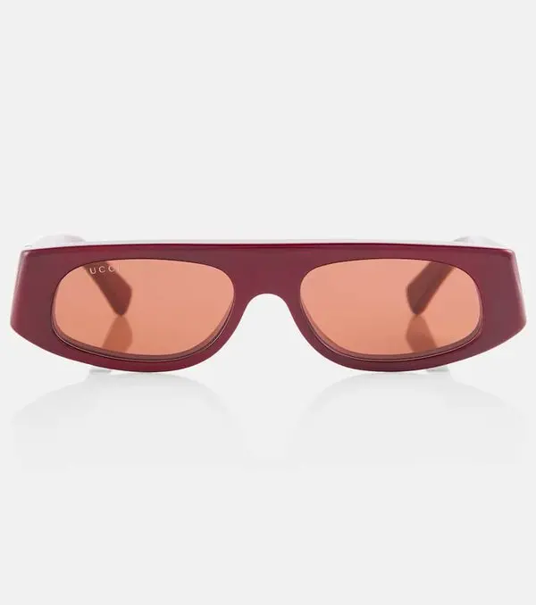 Gucci Logo Rectangular Sunglasses