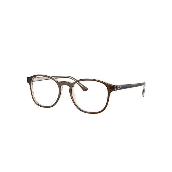 Ray-ban Optics Eyeglasses Frame - Brown On Transparent Light Brown