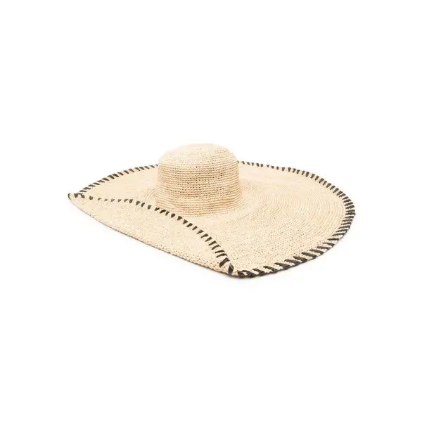 Lanvin Caps In Natural/Black 58% Off Editorialist