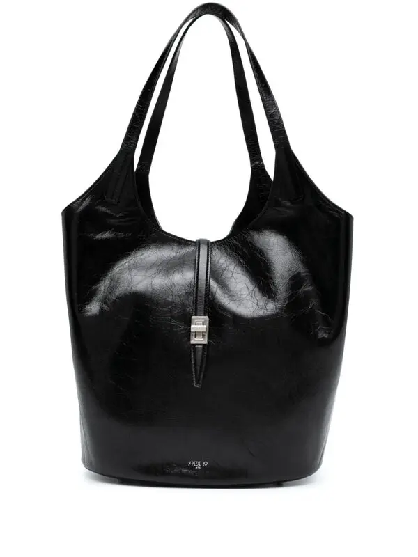 APEDE MOD Small Garden Leather Bag - Black | Editorialist