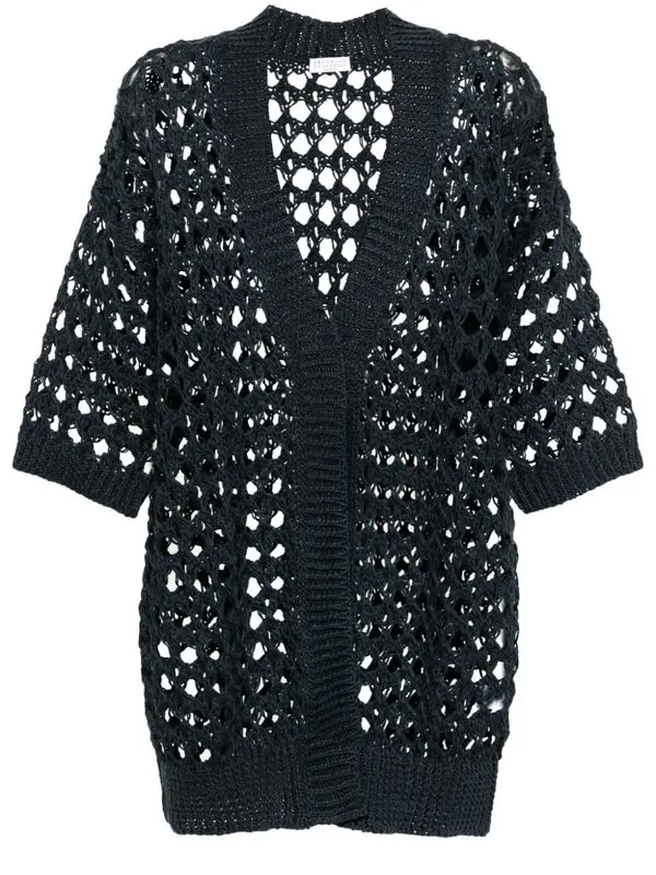Brunello Cucinelli Open-knit Midi Cardigan-coat