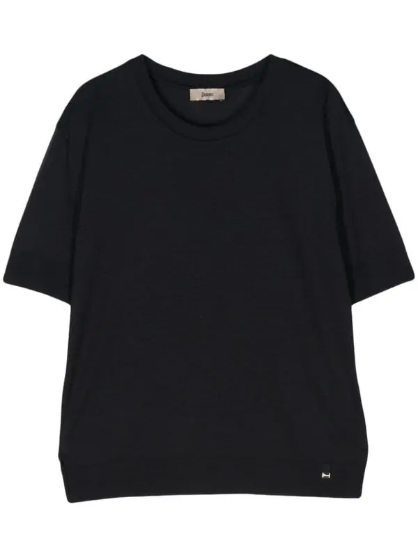 Herno Fine-knit Short-sleeved Jumper - Blue