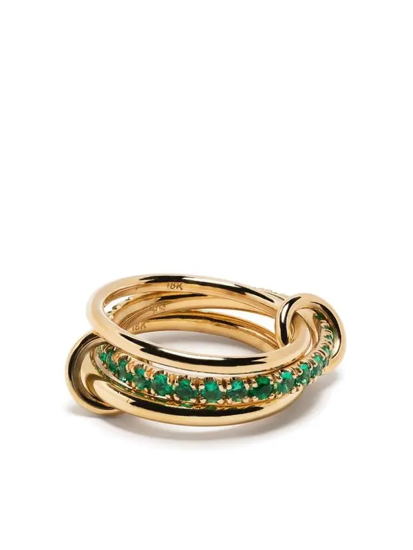 SPINELLI KILCOLLIN 18k Yellow And Emerald Petunia Ring