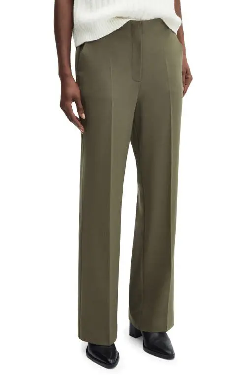 Mango Flat-front Straight-leg Trousers