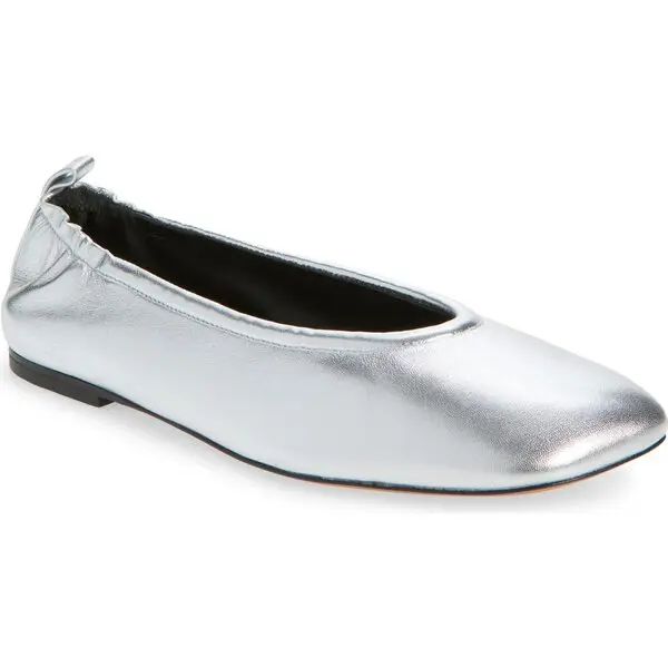 3.1 Phillip Lim Id Stretch Back Ballet Flat - Silver