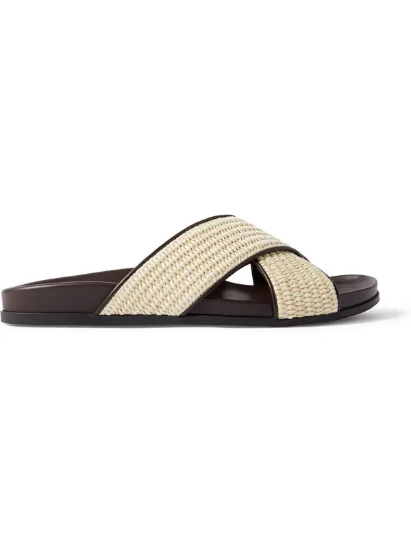 Manolo Blahnik Chiltern Raffia Sandals