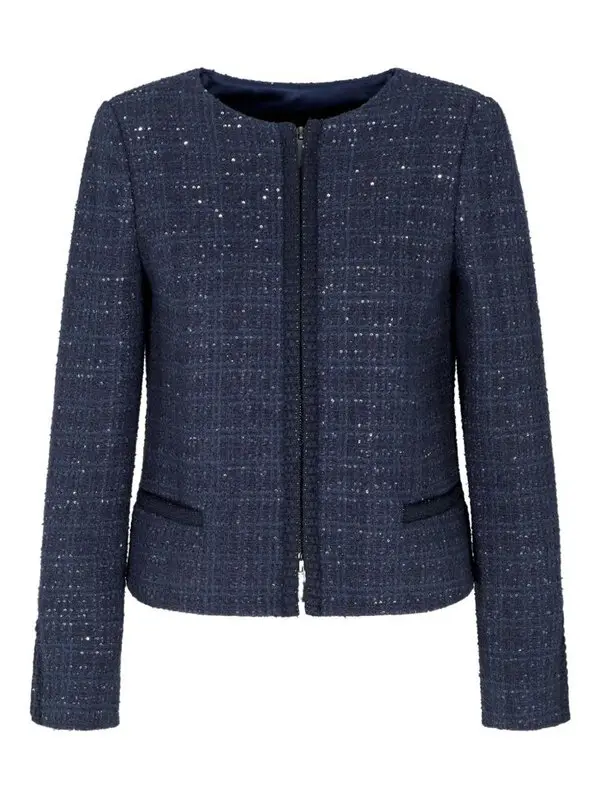 Emporio Armani Wool-blend Blazer - Blue