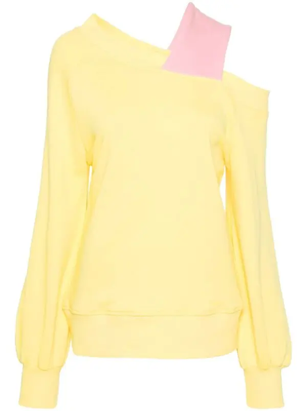IOANA CIOLACU Cold-shoulder Sweatshirt - Yellow