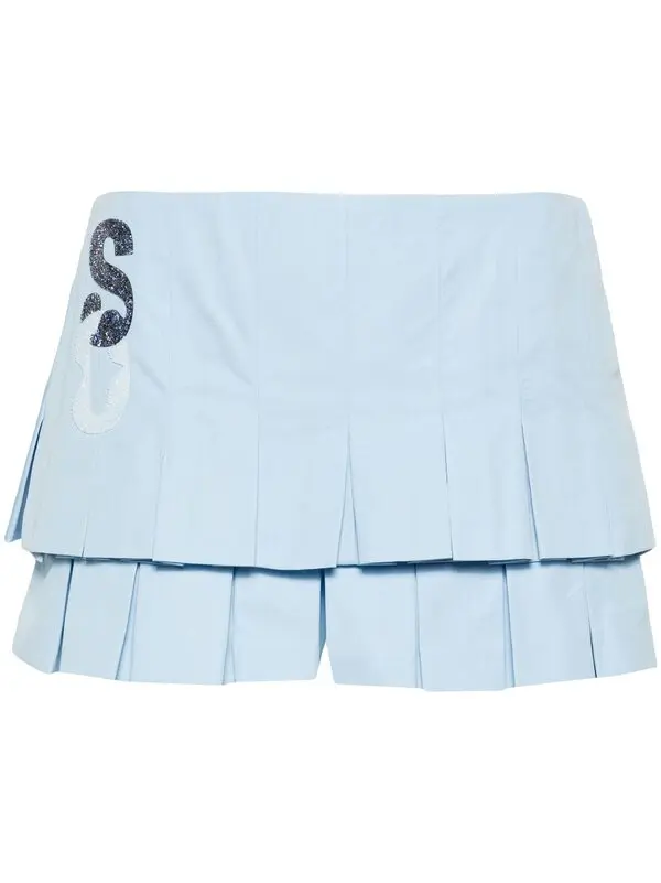 SINEAD O'DWYER Organic-cotton Pleated Skort