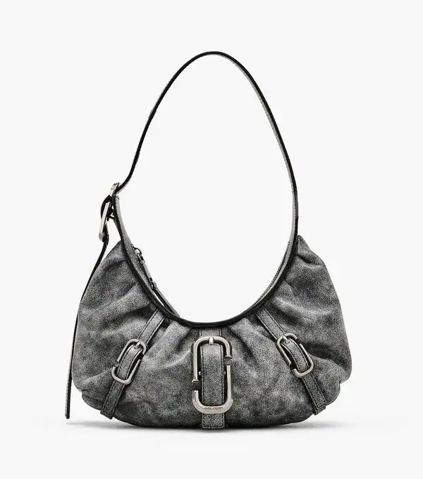 Marc Jacobs The Distressed Leather Buckle Bag - Black | Editorialist