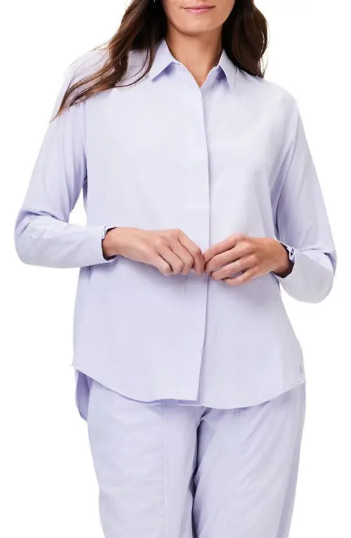 NIC+ZOE Performance Snap-up Shirt - Wisteria