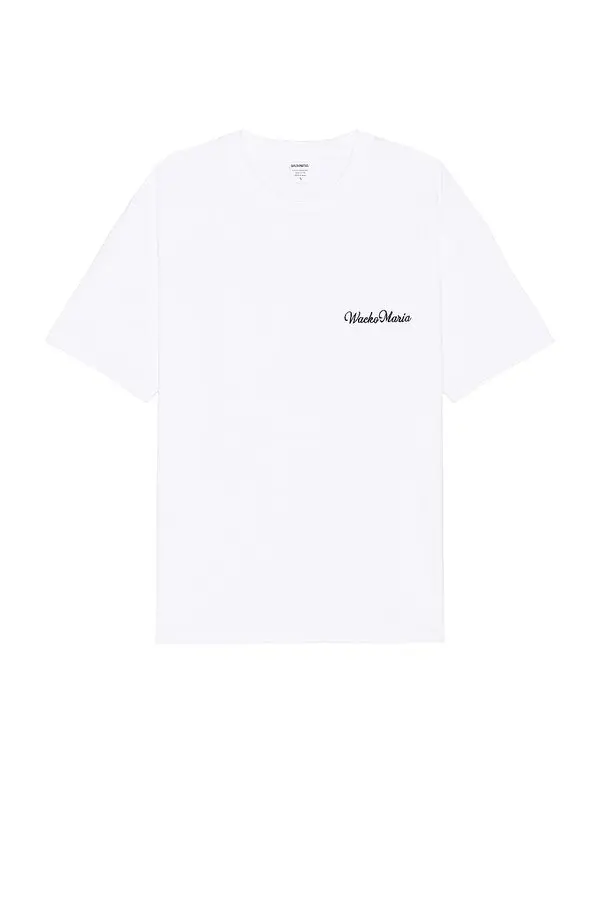 Wacko Maria Washed Heavy Weight Crew Neck T-Shirt In White - 70