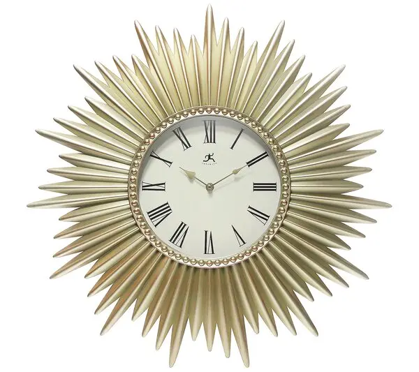 INFINITY Instruments Sunburst Wall Clock, 24