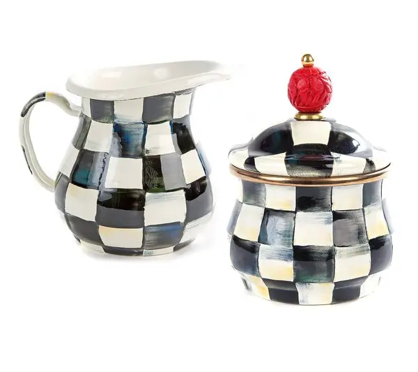 MACKENZIE-CHILDS Enamel Creamer & Sugar Set