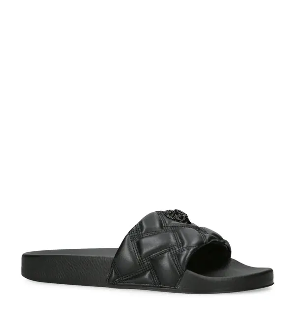 Kurt Geiger Quilted Meena Slides - Black