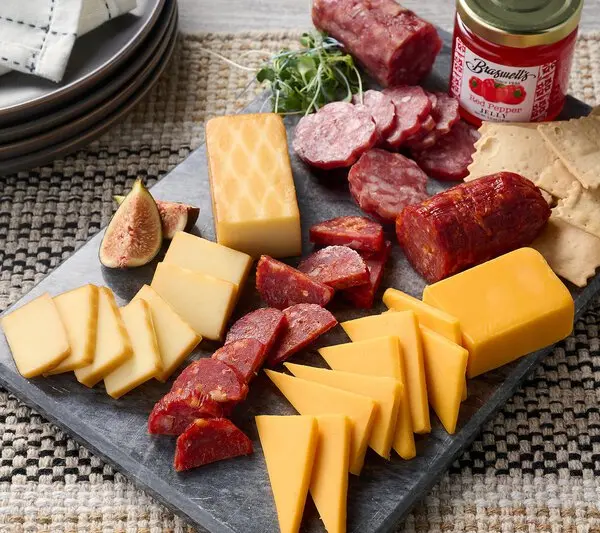SERGIO'S 6-pc Charcuterie W/ Salami, Cheese, Jam, & Crackers