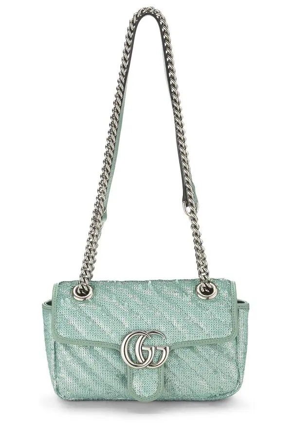 Gucci Gg Marmont Mini Shoulder Bag - Blue