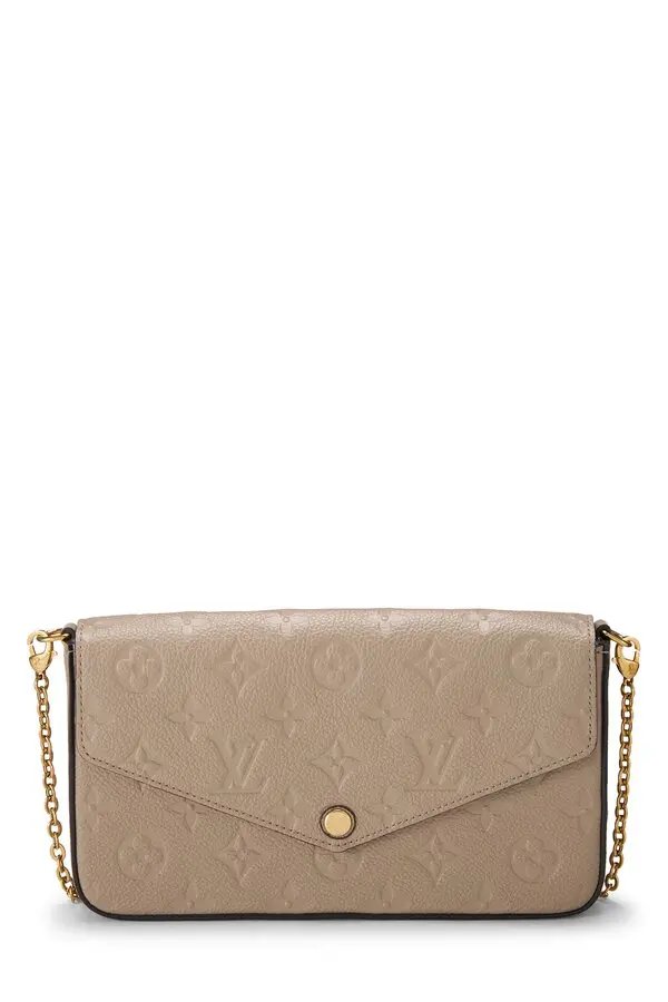 LOUIS VUITTON Monogram Empreinte Pochette Felicie - Grey