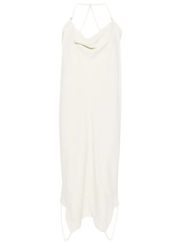 Viktor & Rolf Upside-down Crepe Slip Dress - Neutrals