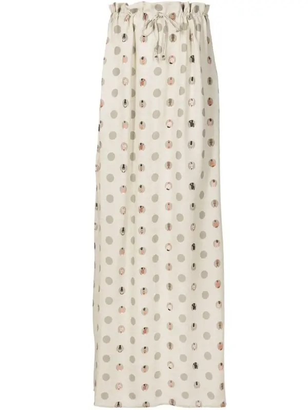 AMIR SLAMA Polka Dot-print Maxi Skirt