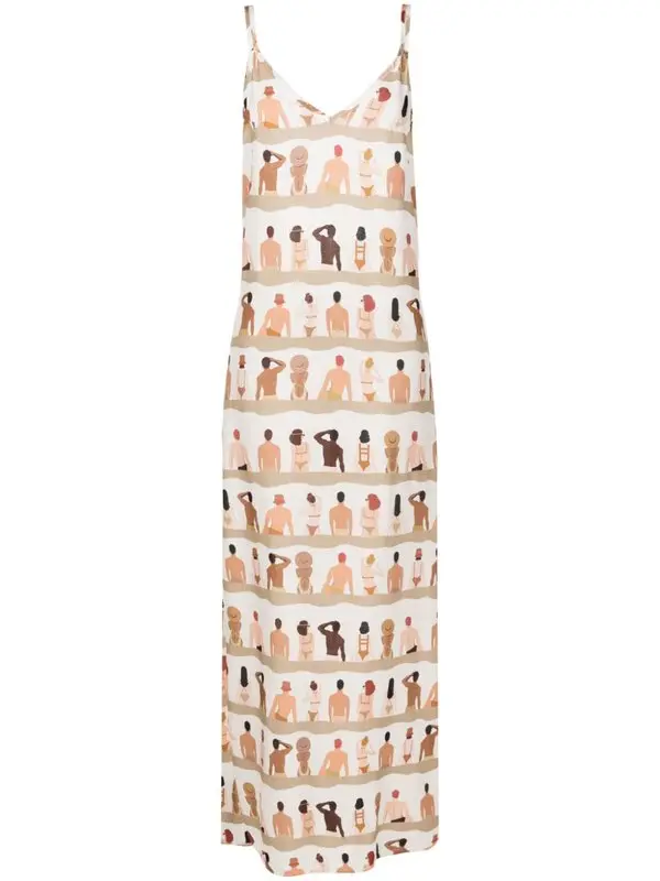 AMIR SLAMA Graphic-print Maxi Dress