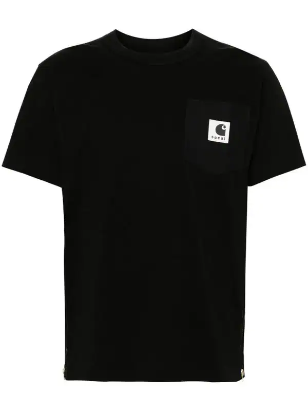 Sacai X Carhartt Wip Cotton T-Shirt In Black - 23% Off | Editorialist