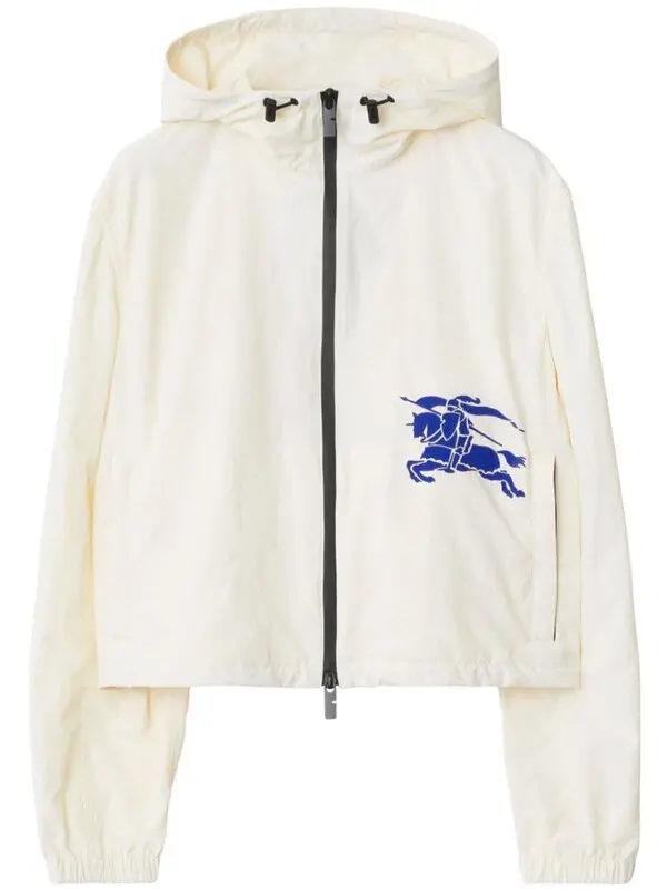 Burberry Equestrian Knight Cropped Jacket - Neutrals