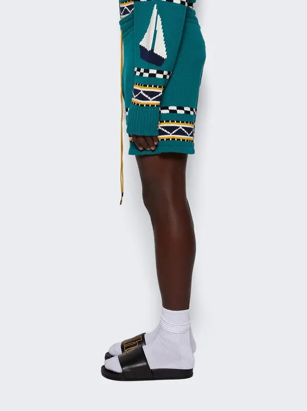 Rhude Bateau Short - Emerald And Crã¨me
