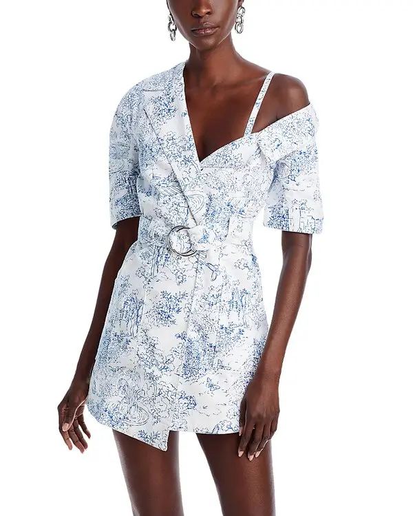 Cinq à Sept Garden Toile Katie Dress In White/Blue 64% Off - Main Image