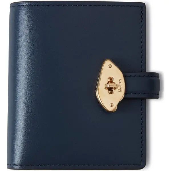 Mulberry Lana Compact High Gloss Leather Bifold Wallet - Night Sky