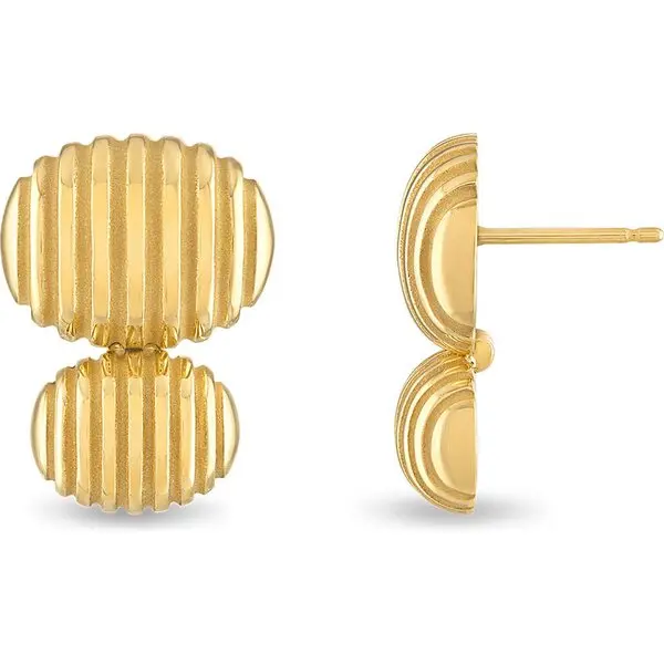 PAMELA ZAMORE Isla Double Oval Stud Earrings