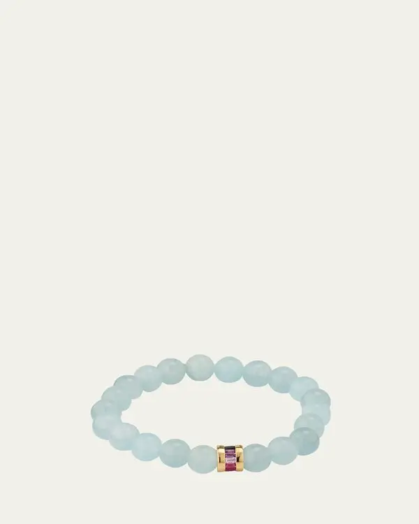 SYDNEY EVAN Beaded Bracelet With Gemstones