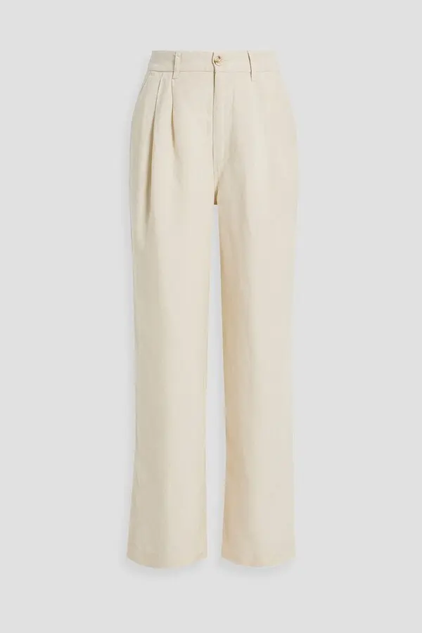 Onia Linen And Lyocell-blend Wide-leg Pants - Ecru