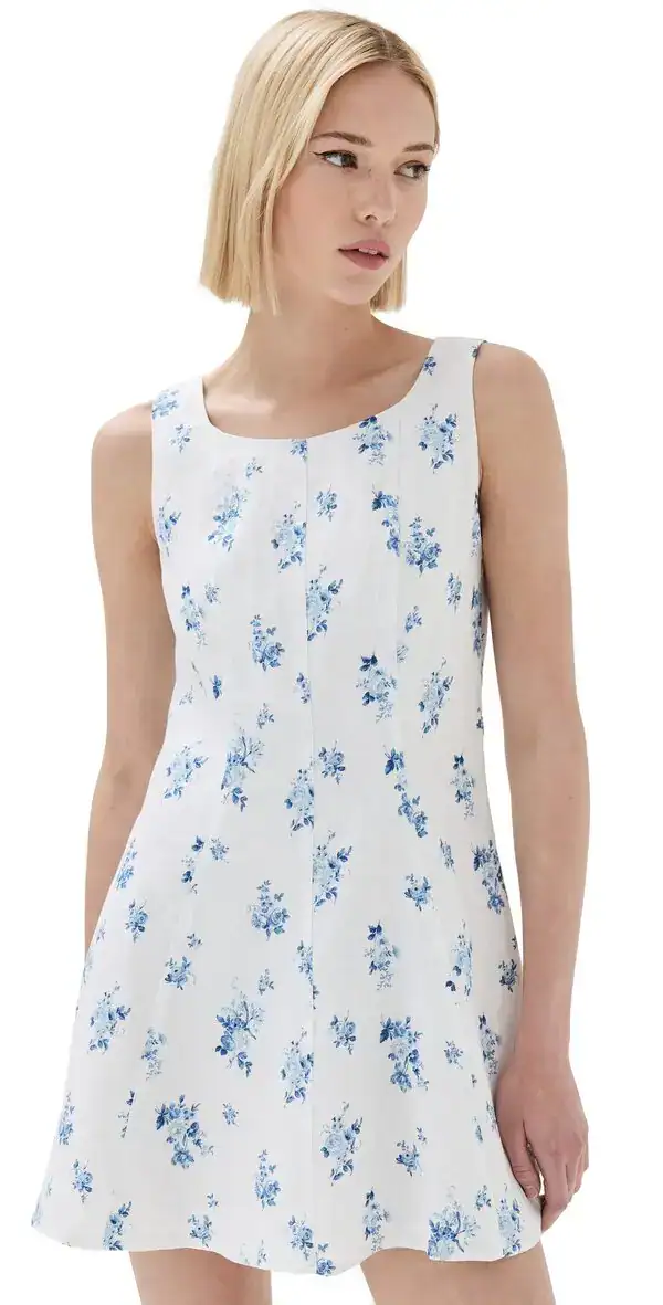 Reformation Amorette Linen Dress In Delicacy - 70% Off | Editorialist