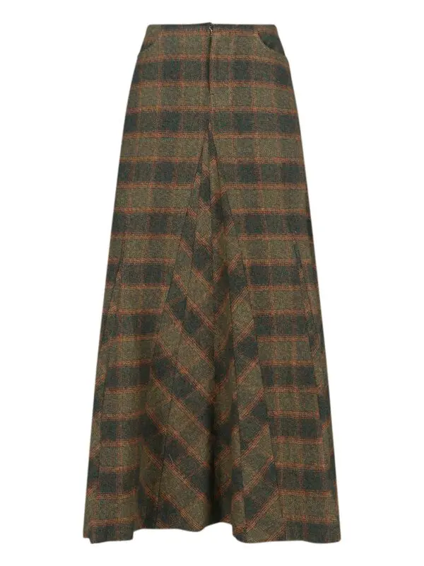 Our Legacy Vilnius Low Twist Check Skirt - Green