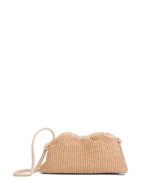 MANSUR GAVRIEL Mini Raffia Cloud Clutch - Neutrals