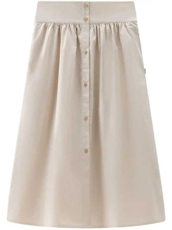 Woolrich A-line Cotton Skirt - Neutrals