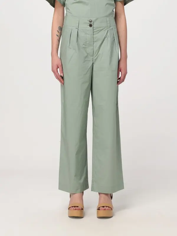 Woolrich Wide Leg Trousers - Sage