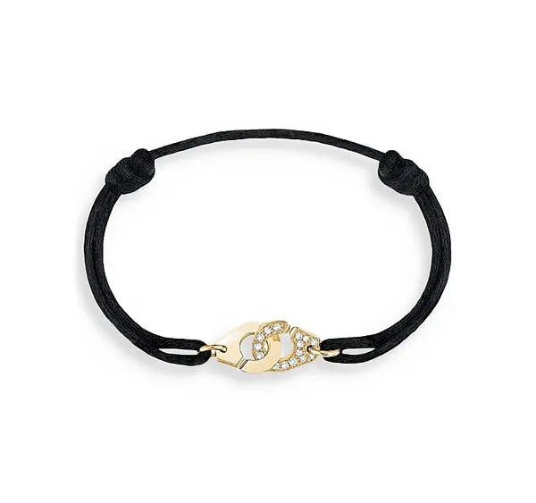 DINH VAN 18k Yellow Gold Menottes R10 Diamond Cord Bracelet