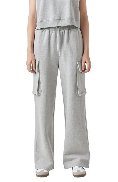 GREY LAB High Waist Wide Leg Cargo Sweatpants