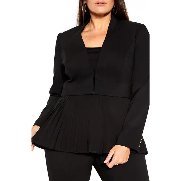 City Chic Sadie 2-in-1 Blazer - Black