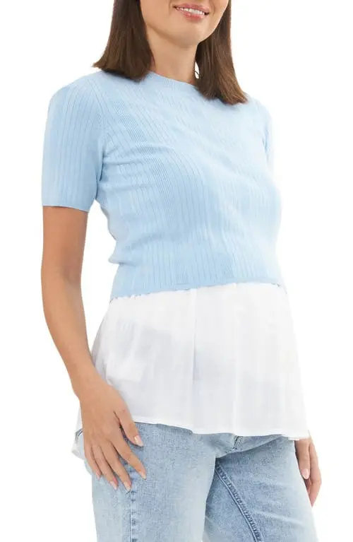 RIPE MATERNITY Franki Maternity Sweater - Sky Blue