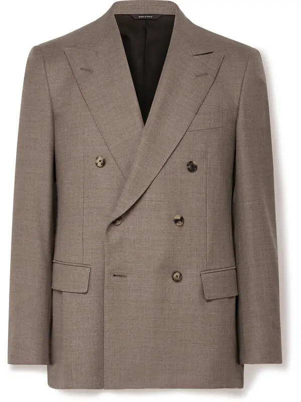 Loro Piana Double-breasted Virgin Wool-twill Suit Jacket