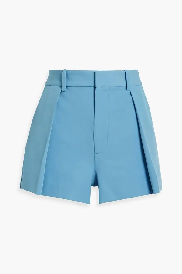 Alice + Olivia Gary Pleated Stretch-crepe Shorts