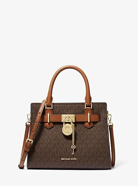 Michael Kors Hamilton Small Logo Satchel - Brown