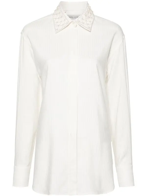 Golden Goose Ribbed Shirt - Neutrals