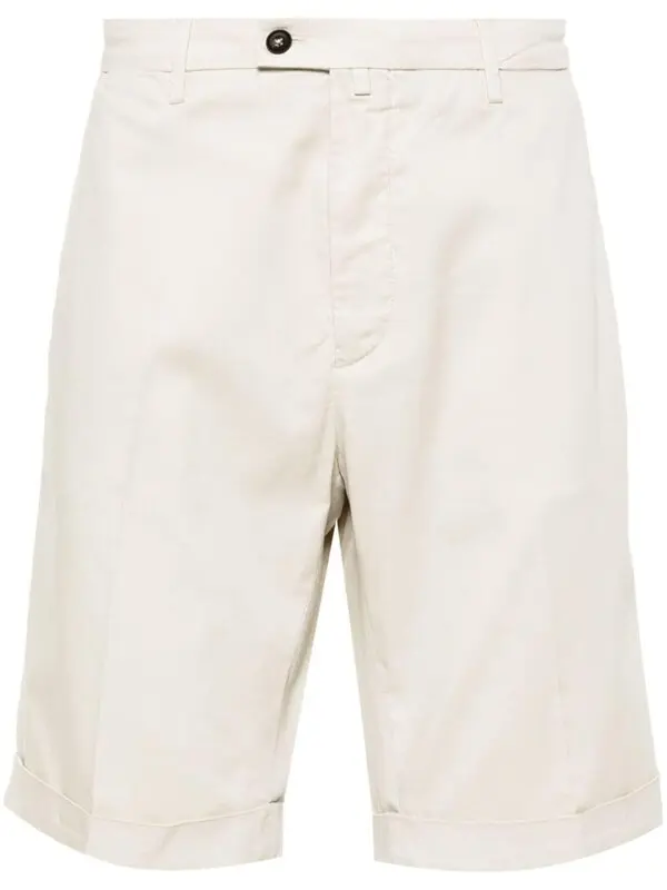 Corneliani Gabardine Chino Shorts - Neutrals