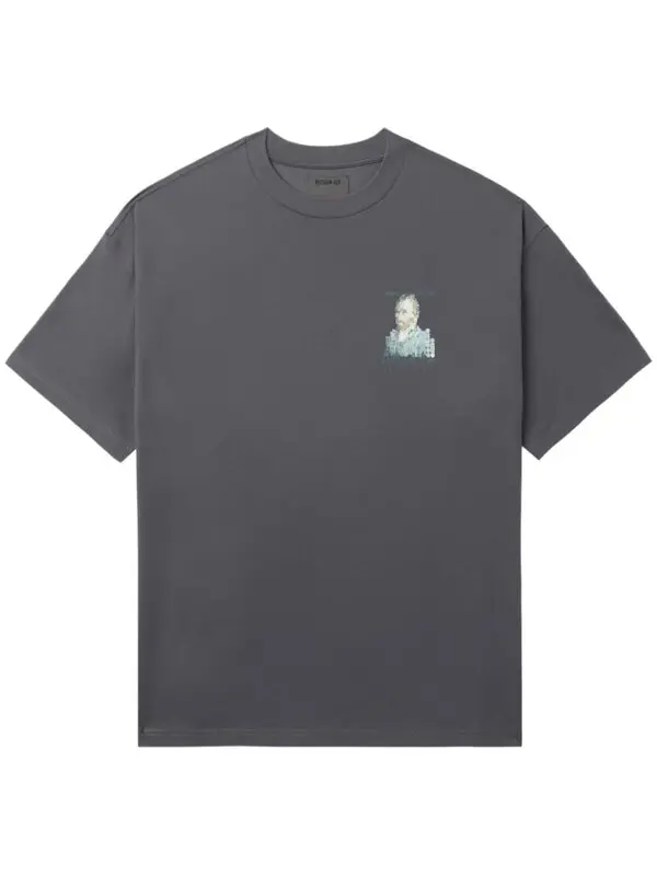 MUSIUM DIV. Graphic-print Cotton-blend T-shirt - Grey