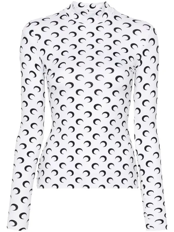 MARINE SERRE Moon-print T-shirt - White